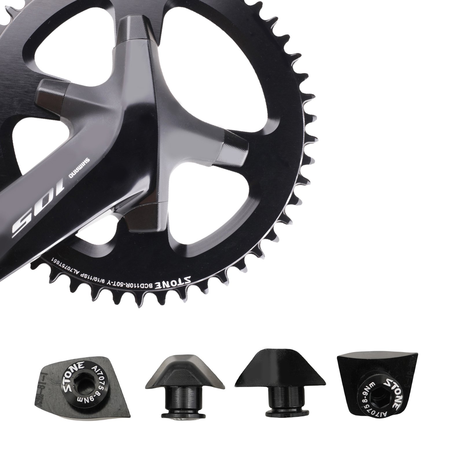 Stone chainring cap bolts for decor Shimano 105 R7000 R8000 R9100 ...