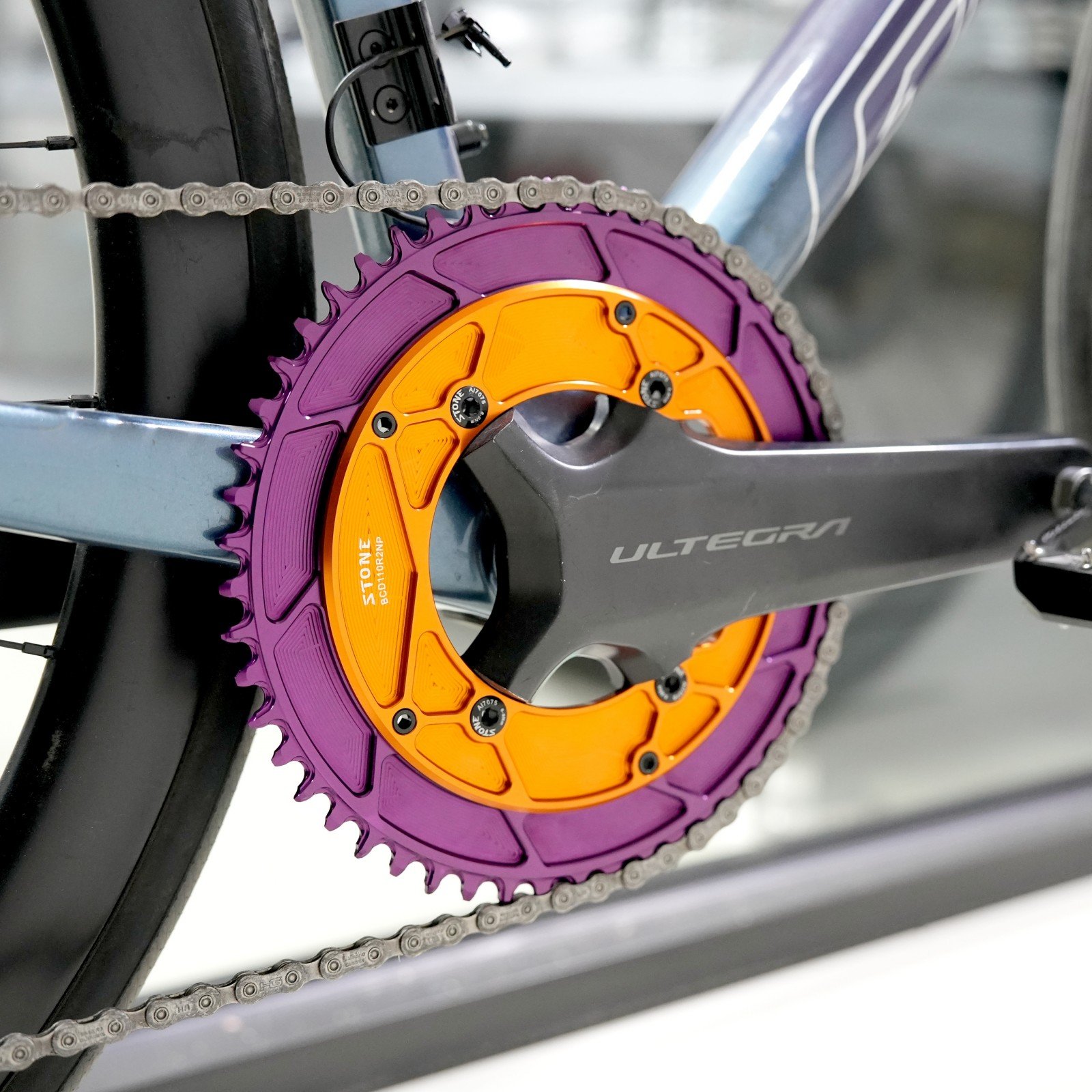 Stone Round AERO Colorful Chainring Inward 4mm Offset 110BCD 1x for ...