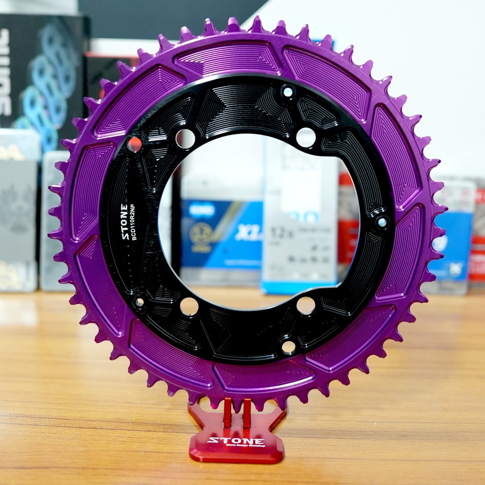 Stone Round AERO Colorful Chainring Inward 4mm Offset 110BCD 1x for ...