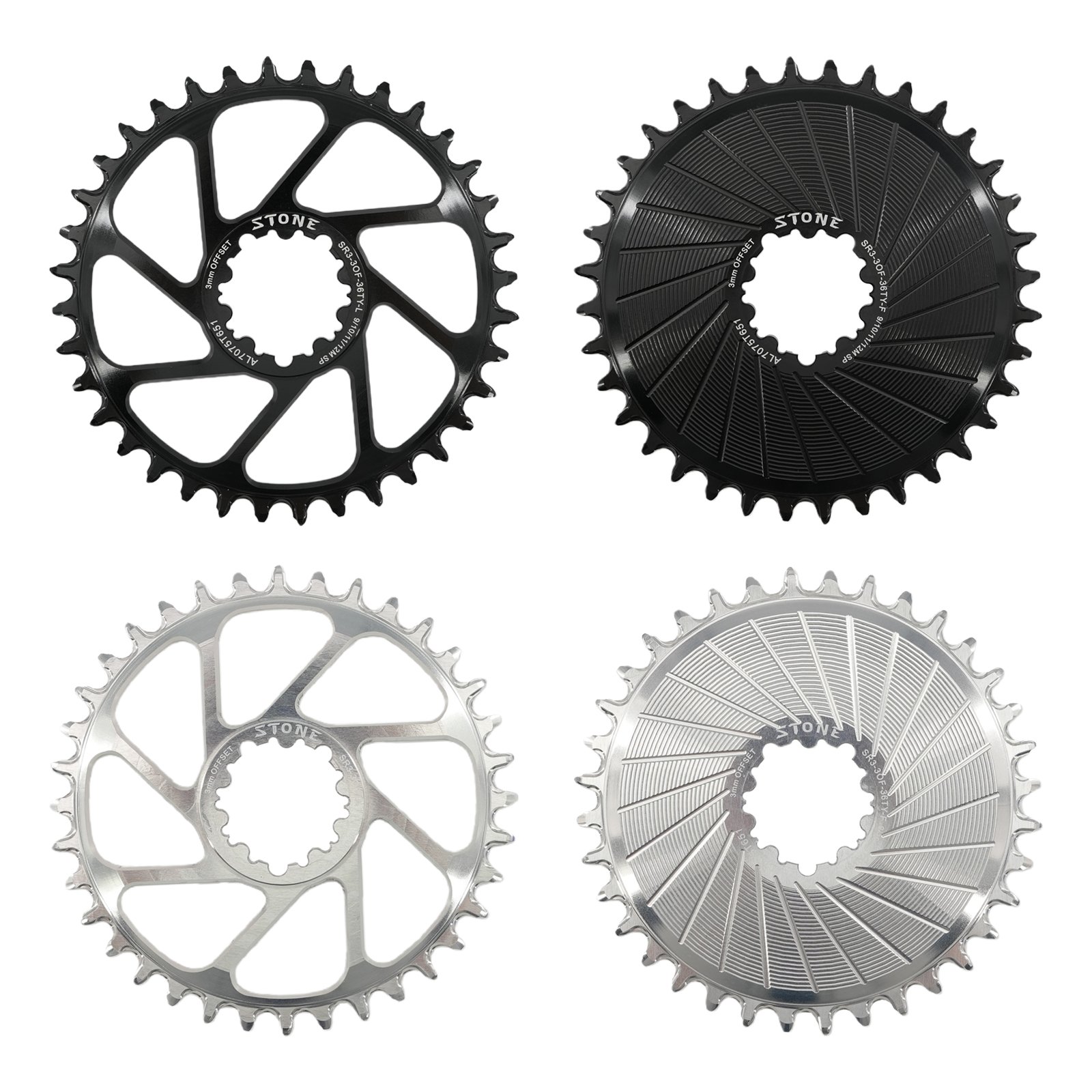 Stone Bike Chainring 3mm Offset Direct Mount 3 pins Round for Sram X9 ...