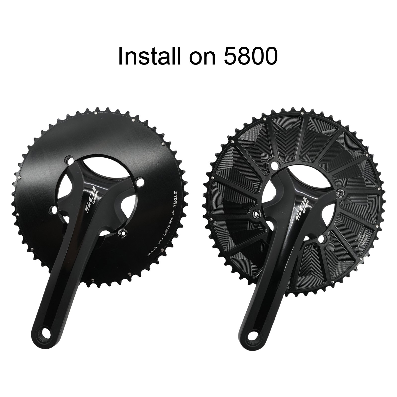 Stone 110bcd Double Chainring aero style for Shimano 105 5800 6800 9000 ...