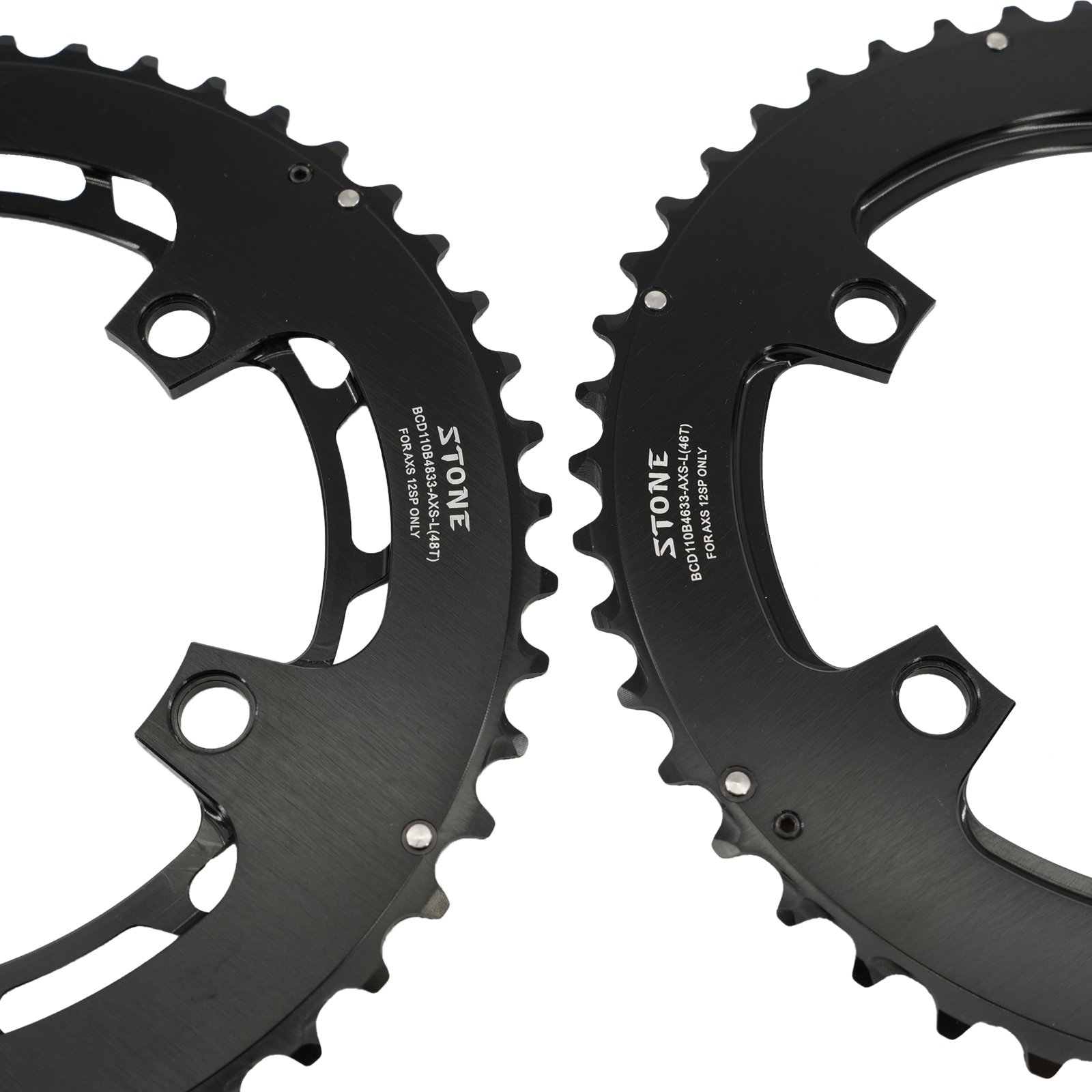 Stone 110bcd Round Double Chainring 5 bolts for 12S AXS Flattop Chain ...